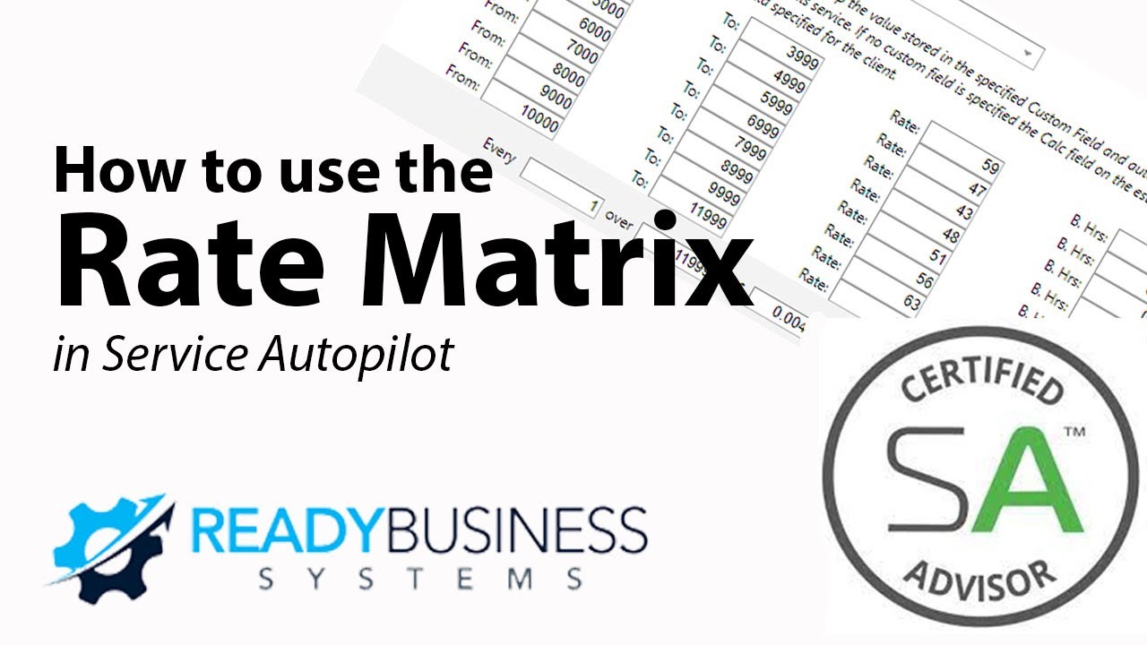 How to Use Service Autopilot Rate Matrix for Estimates - YouTube