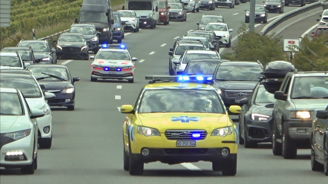 💚First Responder and Police through Emergency Corridor - Canton of Vaud ...