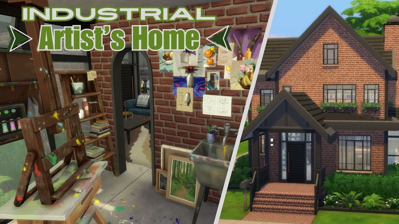 Industrial Artist’s Home (Artist Studio Kit) | The Sims 4 Speed Build ...