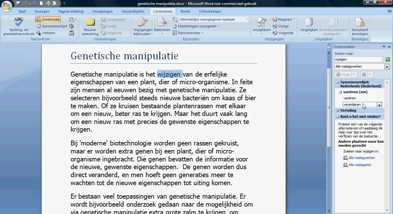 Synoniemen invoegen in Word - YouTube [freecorder.com]-136.mp4 - YouTube