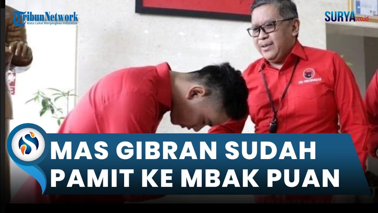 Hasto Beberkan Status Gibran di PDIP. Mas Gibran Sudah Pamit ke Mbak ...