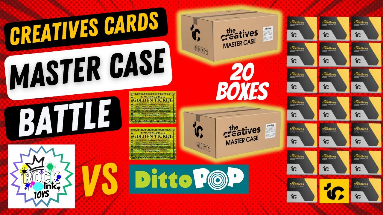THE CREATIVES CARDS LIVE MASTER CASE BATTLE | 20 BOXES | RocknRowe vs ...