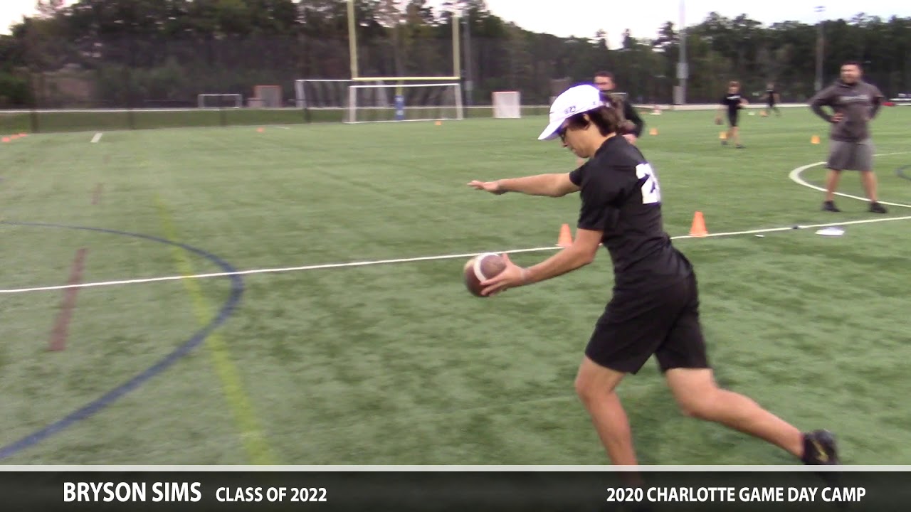 Bryson Sims Charlotte Game Day Camp 2020 - YouTube