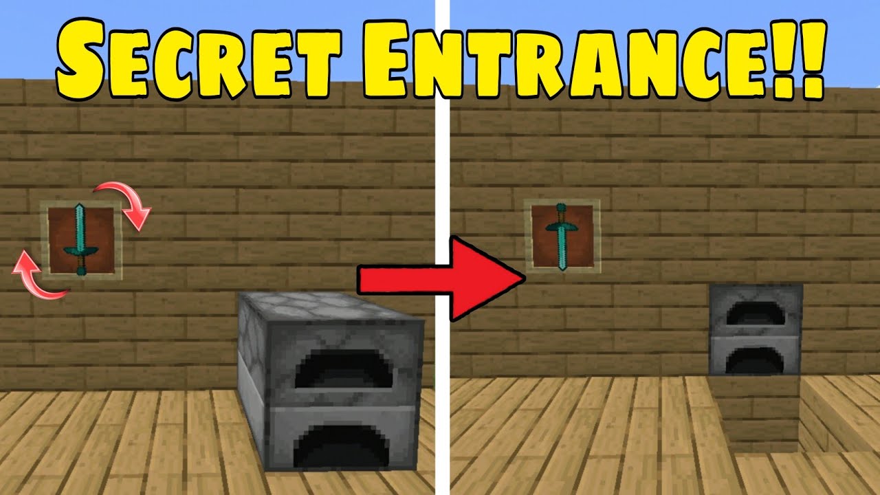 Minecraft | How To Make A Secret Base Using Item Frame - YouTube