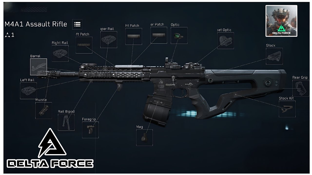 Perfect M4A1 Build for Combat | Delta Force Mobile Gameplay | Captain ...