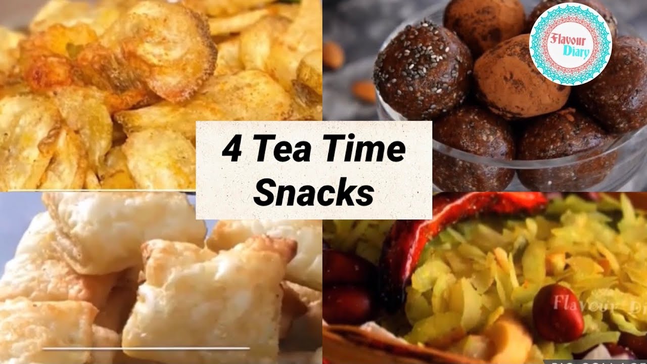4 Tea Time Snacks recipe | quick evening snacks recipes | light evening ...