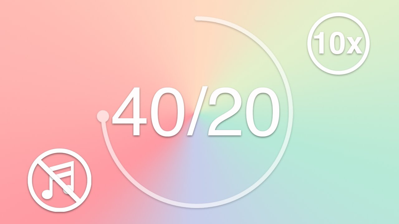 40/20 - Pomodoro - 40 minute timer with 20 minute breaks - Pastel - YouTube