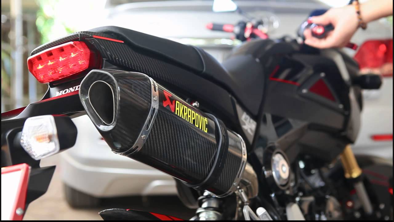 My honda MSX125 with Akrapovic carbon slip on - YouTube