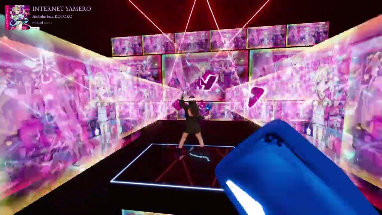 INSANE CINEMA LIGHT SHOW! Aiobahn ft KOTOKO - Internet Yamero [Hard] on Beat Saber - YouTube