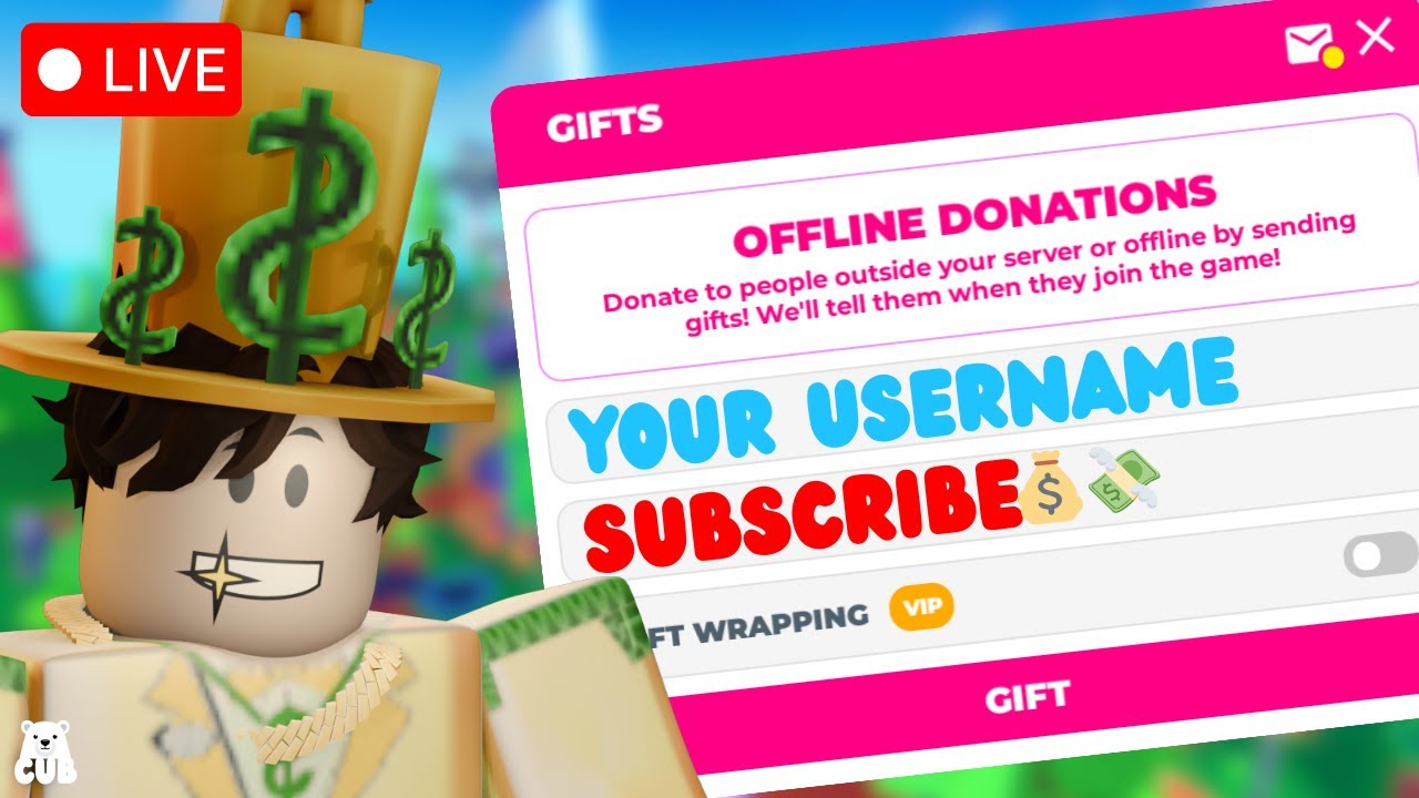 🔴LIVE Pls Donate💸💰┃Everyone Gets 40-100 ROBUX🎁(7K ROBUX Discord ...