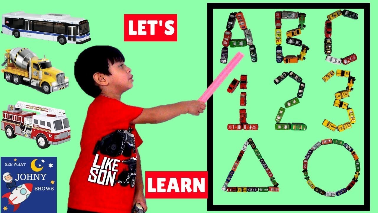 Toddler Learning ABCs, Colors, Shapes & Numbers With Toy Cars ABC Song ...