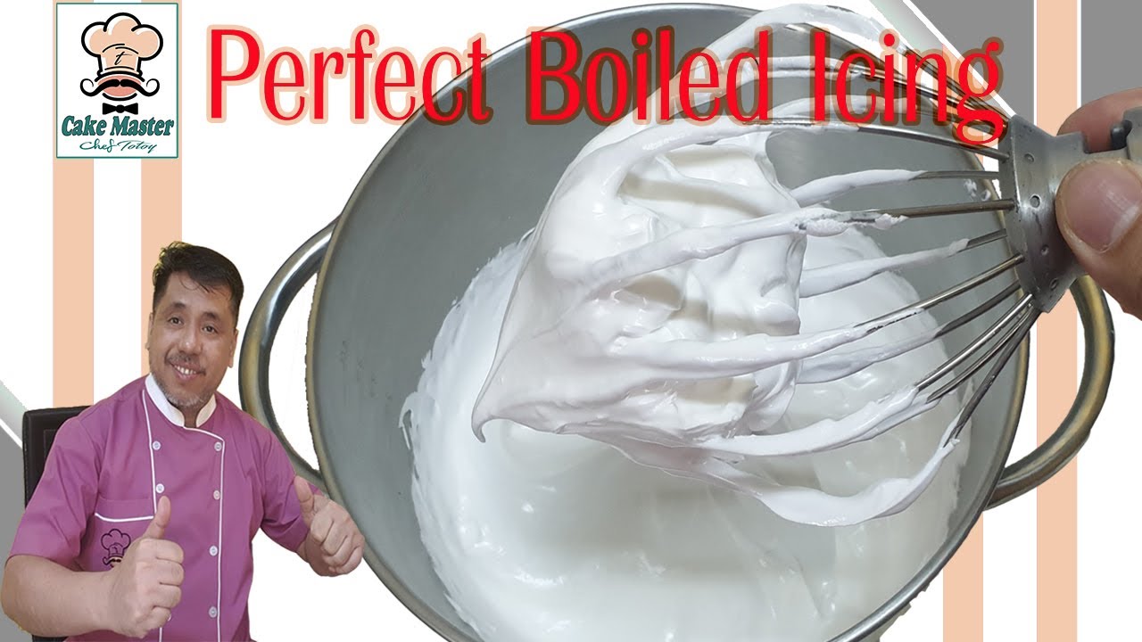 Perfect Boiled Icing / Italian Meringue Icing - YouTube