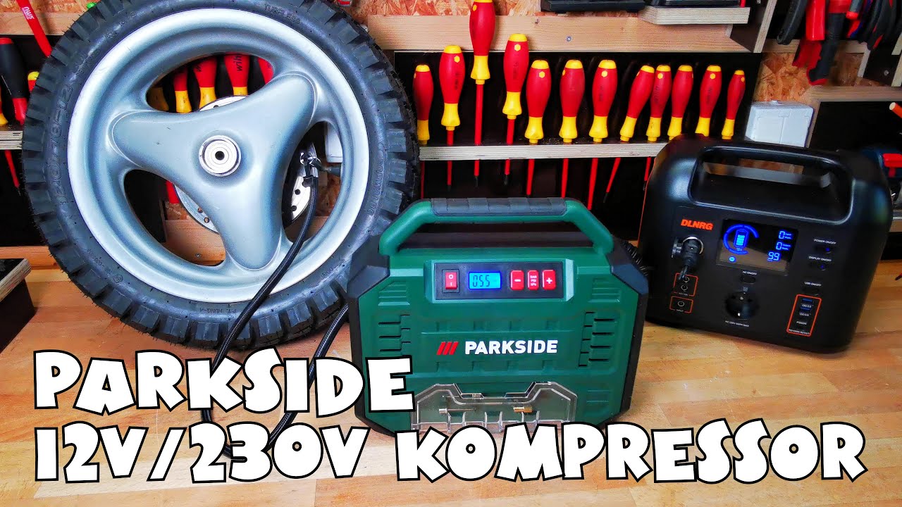 PARKSIDE® Kompressor mit digitaler Anzeige PMK 150 A1 - YouTube