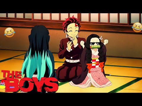 TANJIRO, NEZUKO & MUCHURO vs HANTENGU 🔥 | Demon Slayer Badass Moments in Hindi 