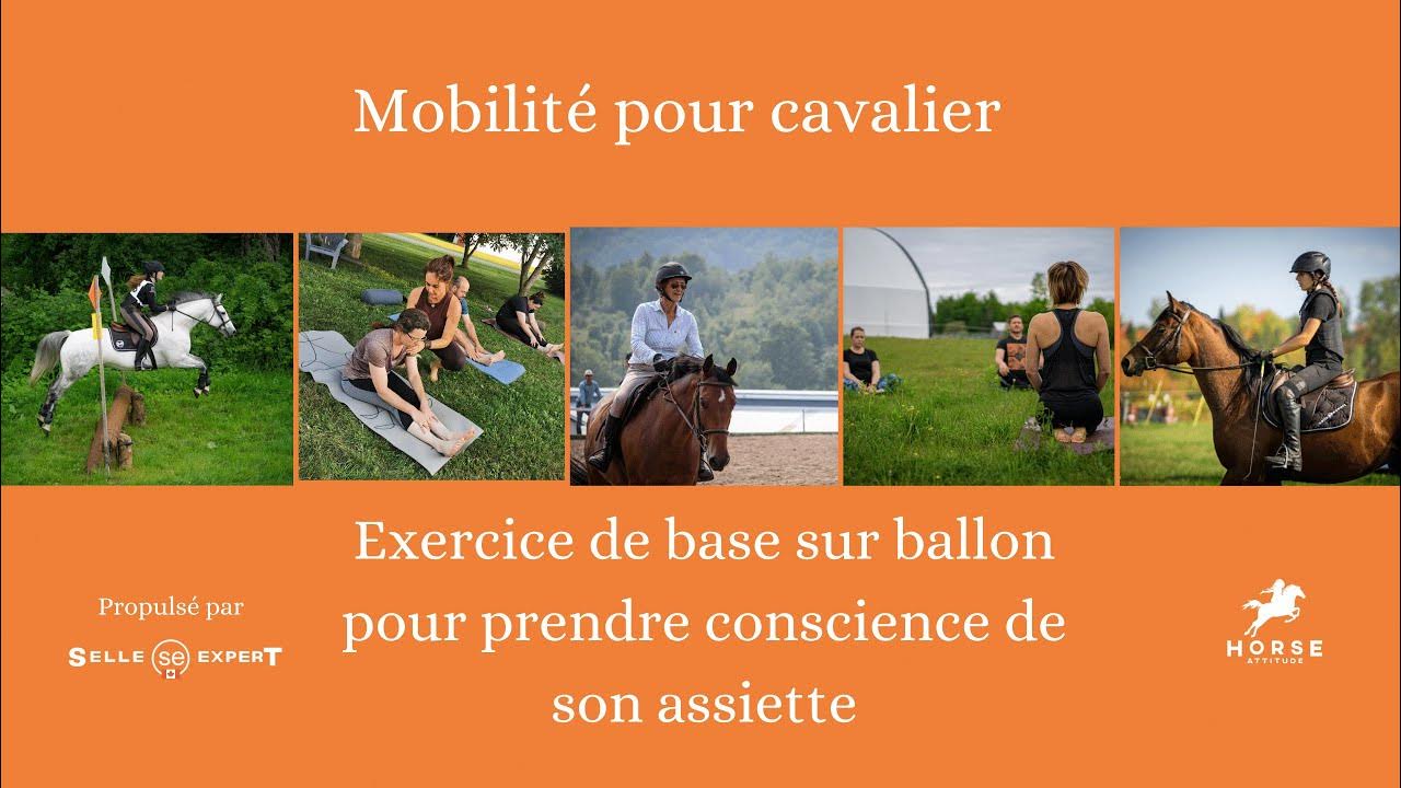 Yoga pour cavalier - exercice simple sur ballon - YouTube