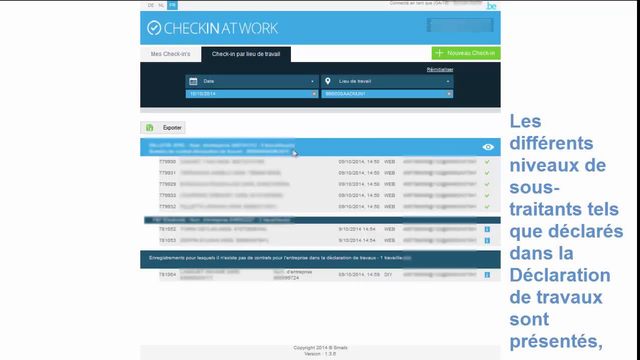 Checkinatwork: comment consulter par lieu de travail ? - YouTube