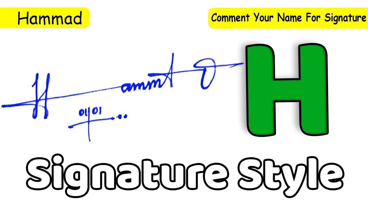 ️ Hammad Name Signature Style Request Done - YouTube
