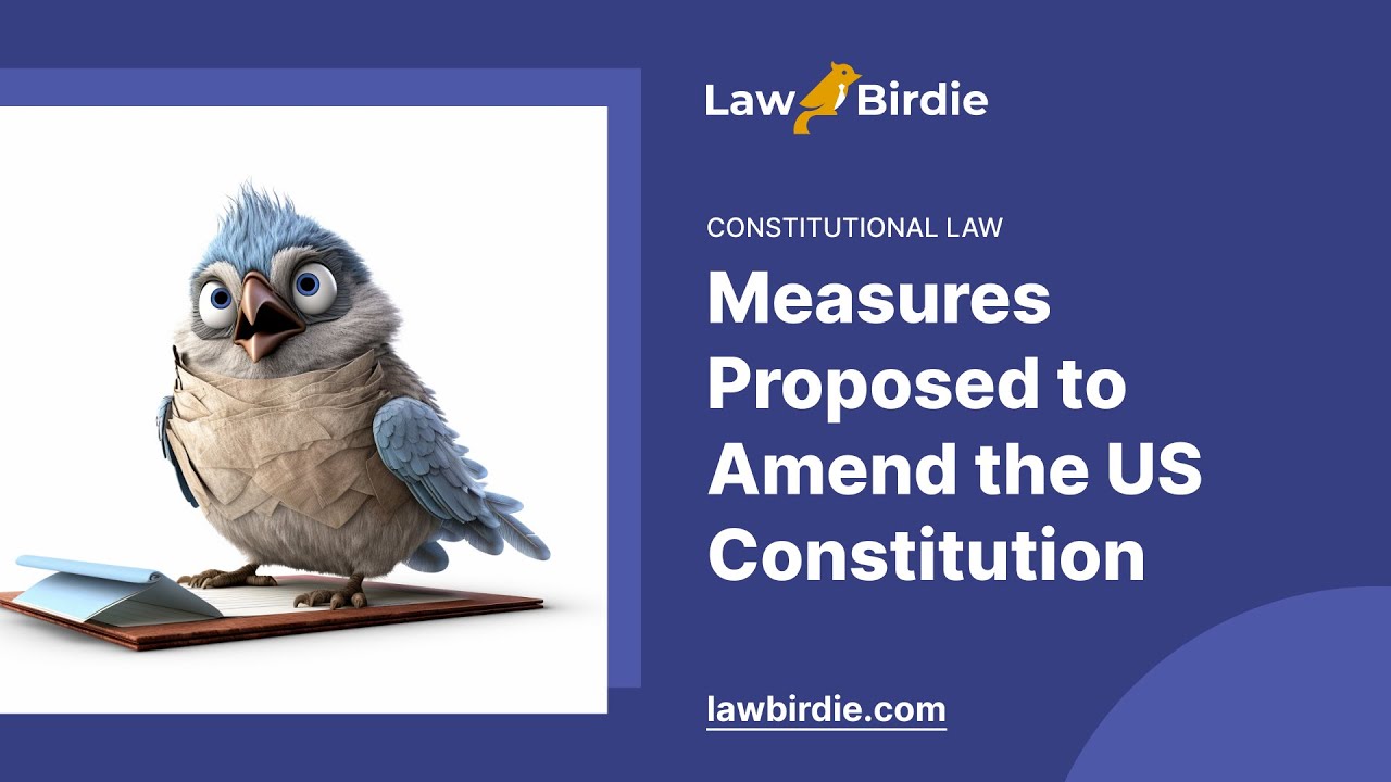 Measures Proposed to Amend the US Constitution - Essay Example - YouTube