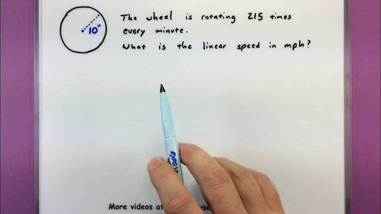 Trigonometry - Working with linear and angular speed - YouTube
