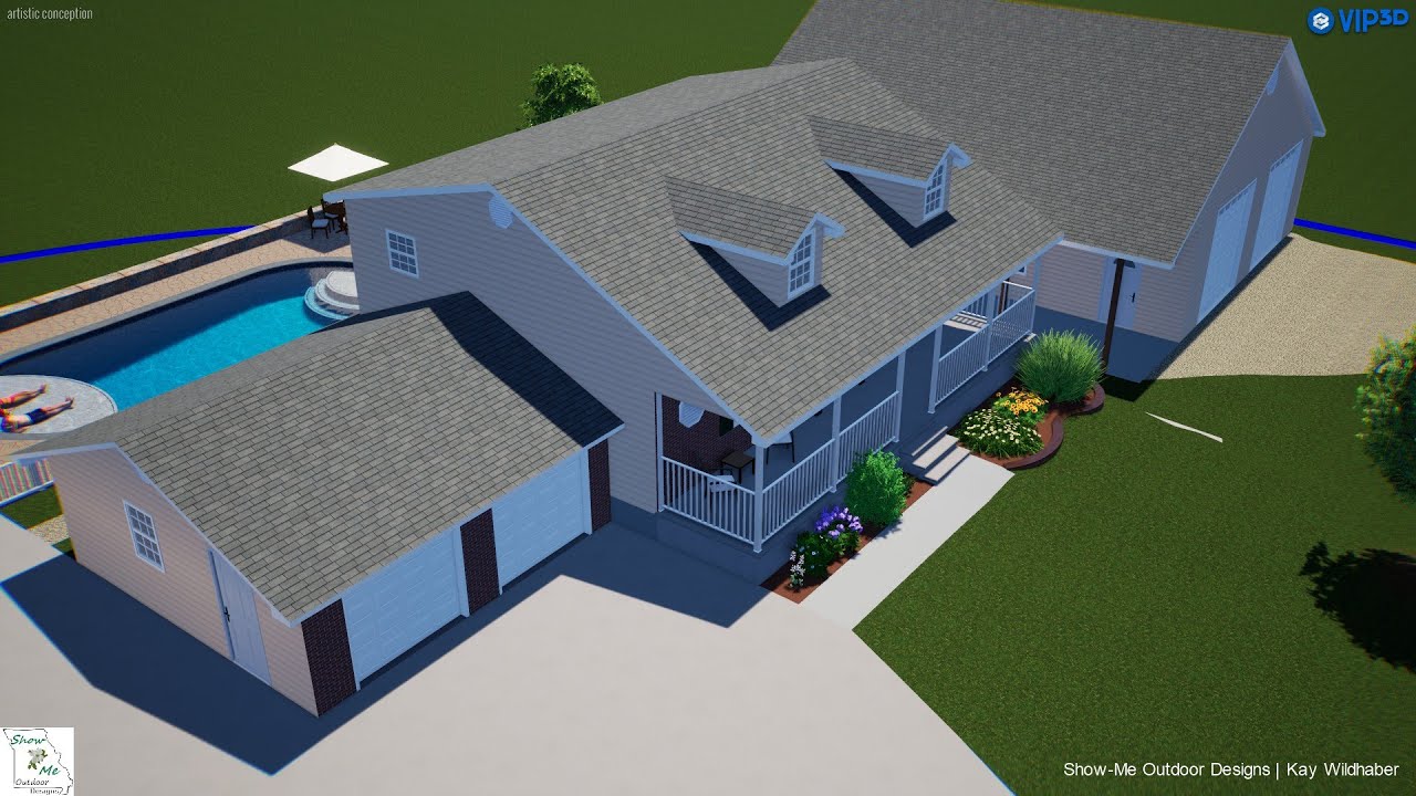 Show-Me Outdoor Design presents saltbox roof with 2 dormers addition ...