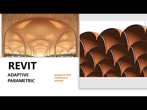 Revit Adaptive Parametric Modelling (Roof with semi -domes -new Airport Combodia ) - YouTube