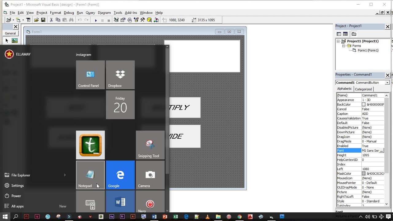 Creating Calculstor Using Vb6 Youtube