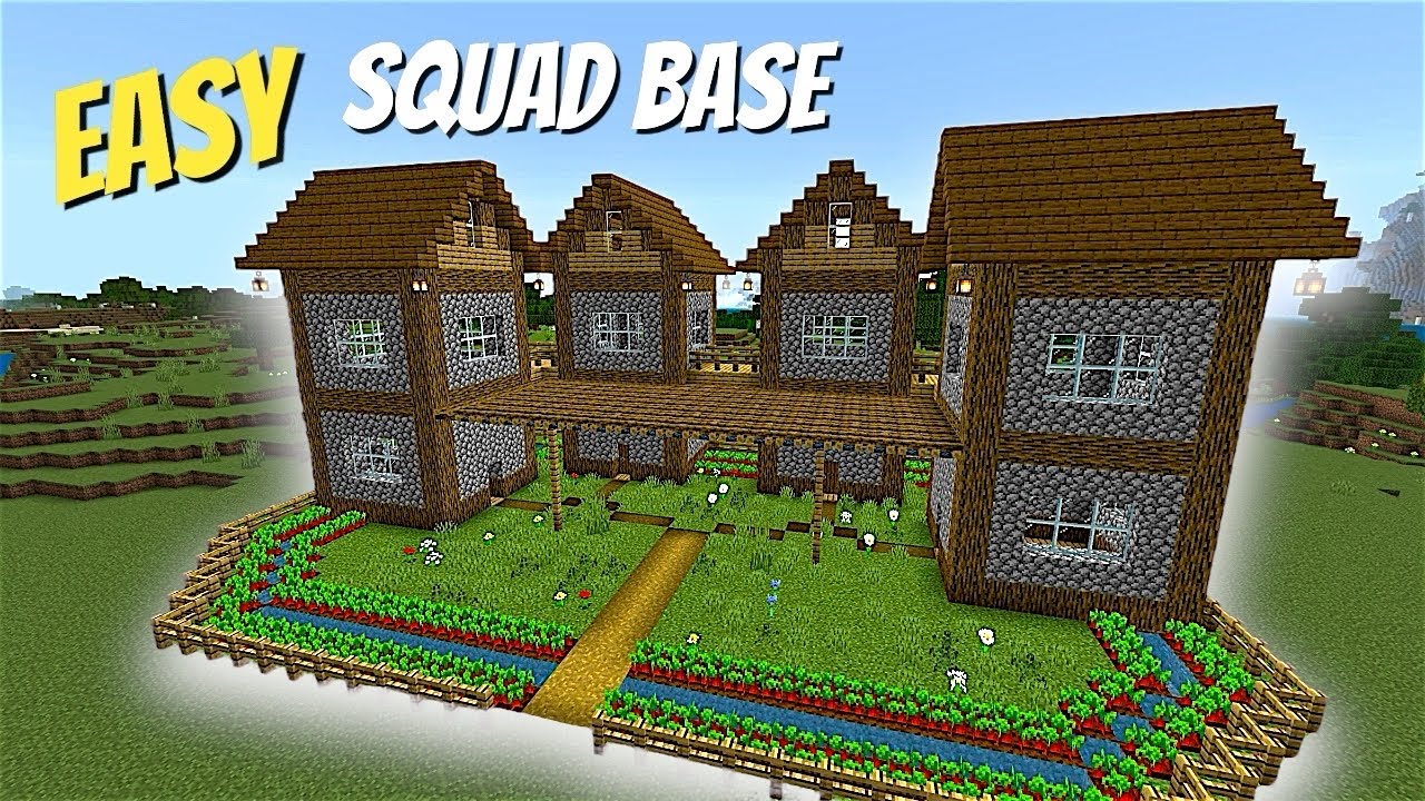 Minecraft Tutorial: How To Build A Simple Squad Base! - YouTube