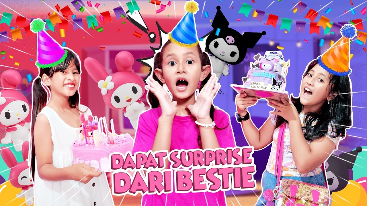QAIREEN DAPAT SURPRISE ULTAH DARI BABY DINAR DAN DISTA SERBA SANRIO ...