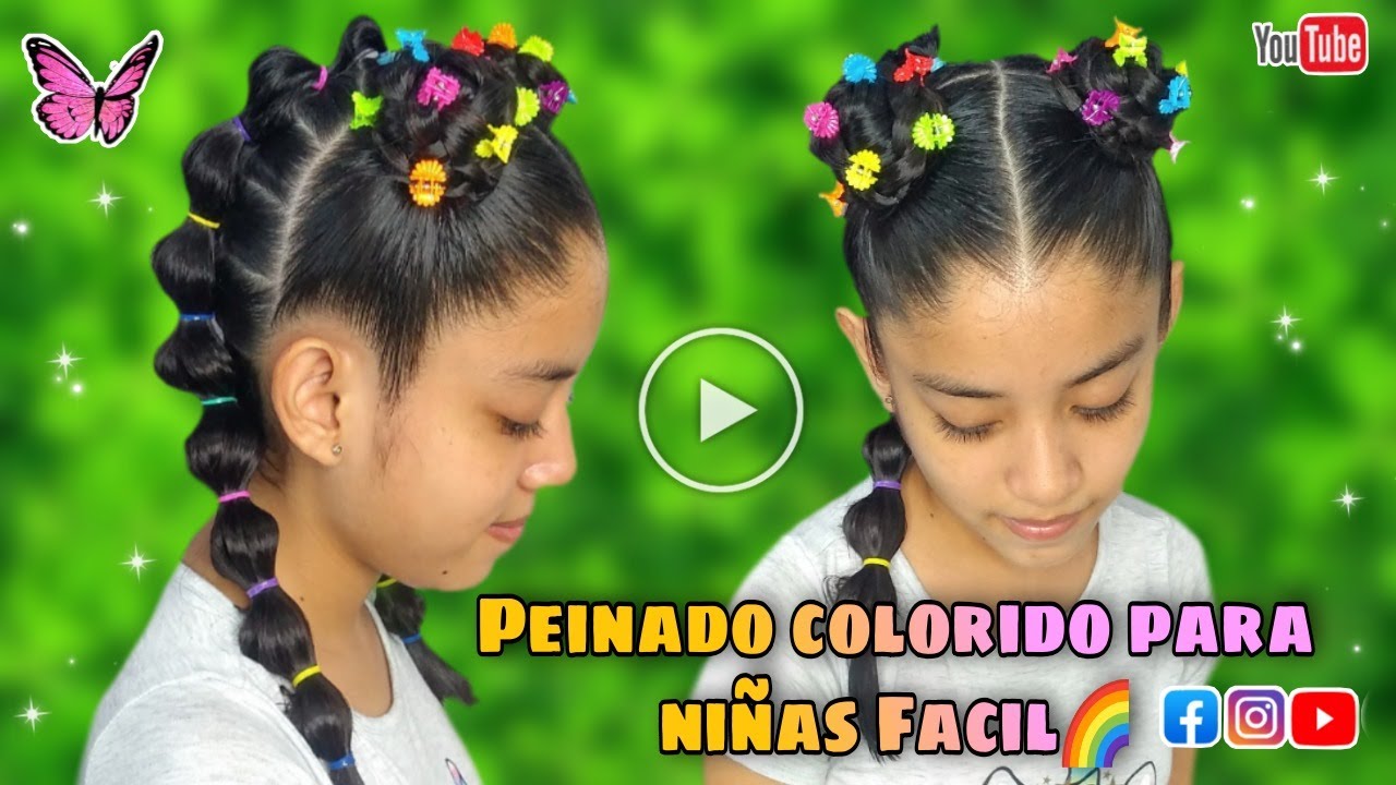 PEINADO COLORIDO 🌈 | Fácil & Bonito| @PeinadosDianita - YouTube