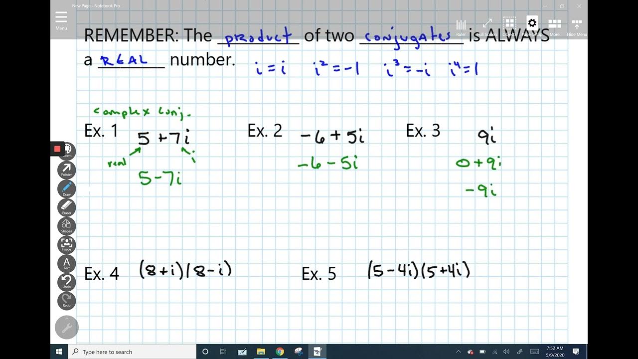 Complex Numbers 3 Complex Conjugates - YouTube