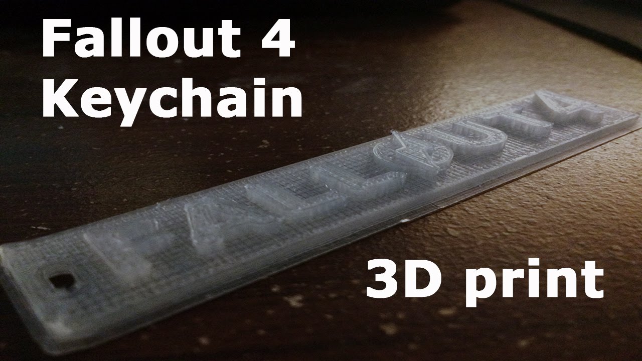 3D printing a Fallout 4 Keychain Tag - YouTube