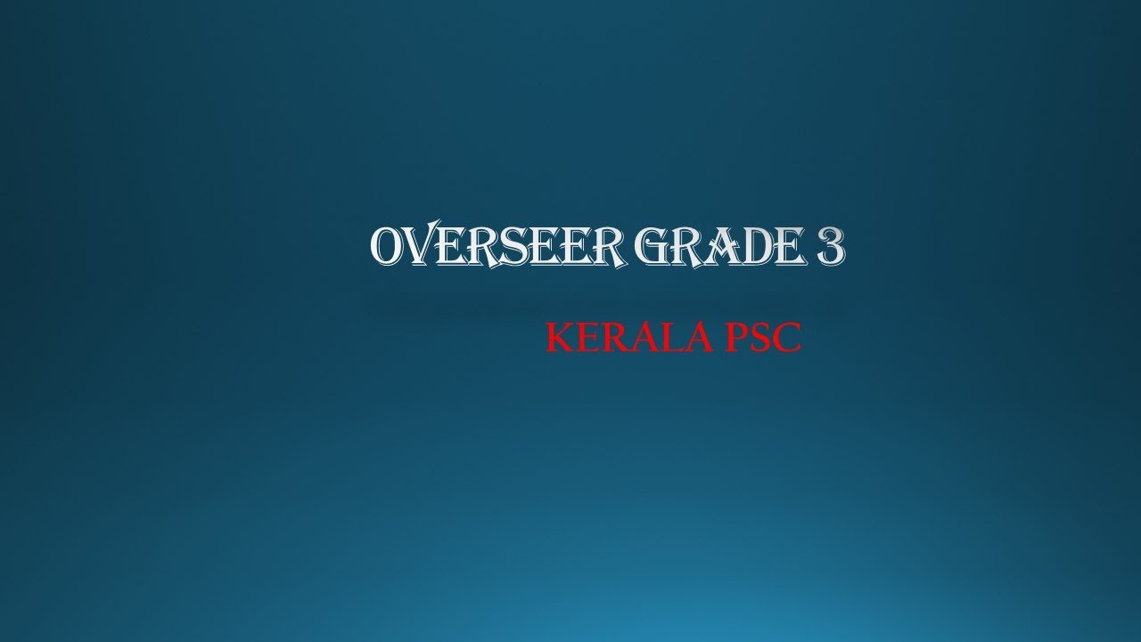 OVERSEER GRADE 3 PREVIOUS QUESTION PAPER - YouTube