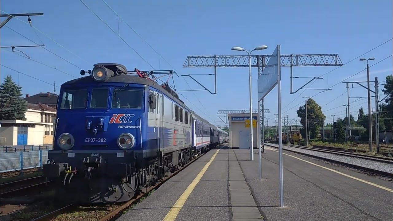 EP07-382 z IC ,,Podhalanin'' do Zakopanego odjeżdża z Bielska-Białej Głównej. - YouTube