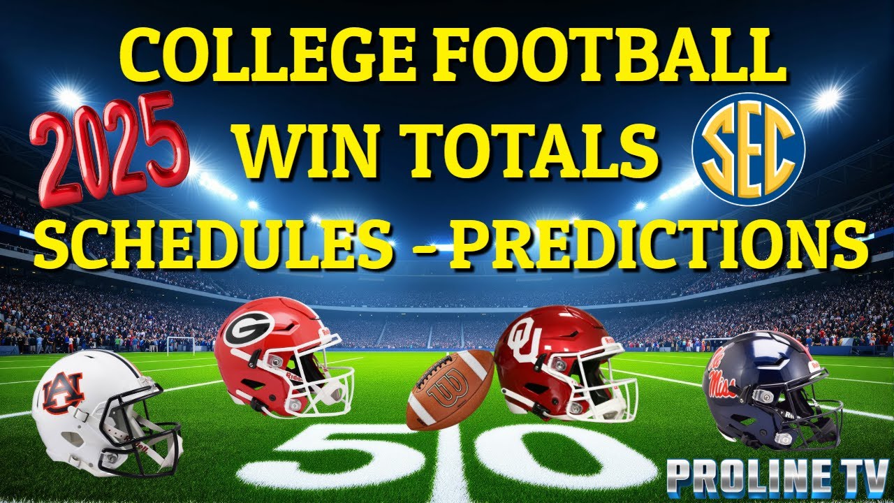 #CFBPredictions - #SECFootball - Win Totals 2025 - YouTube