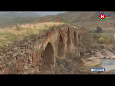 Prezident İlham Əliyev Xudafərin körpüsündə şanlı Azərbaycan bayrağını qaldırdı