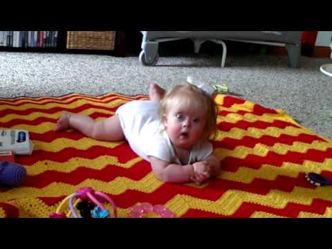 Baby Diana blows zerbles AND FARTS!