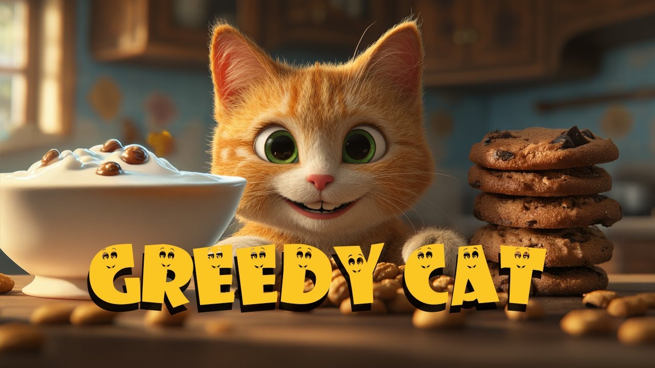 BETTY THE GREEDY CAT | GREEDY STORY | KIDS JINGLE RHYMES - YouTube