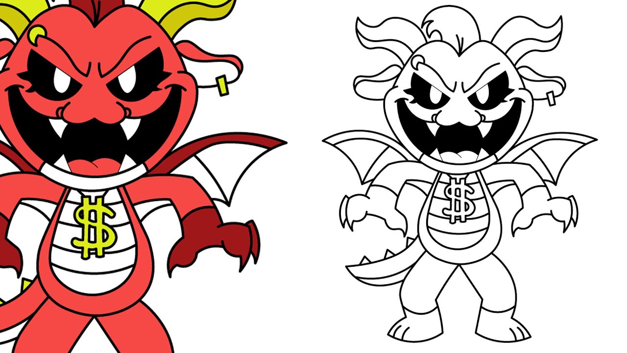 How to DRAW SIMON SMOKE - Poppy Playtime Chapter 4 | Nightmare Critters ...
