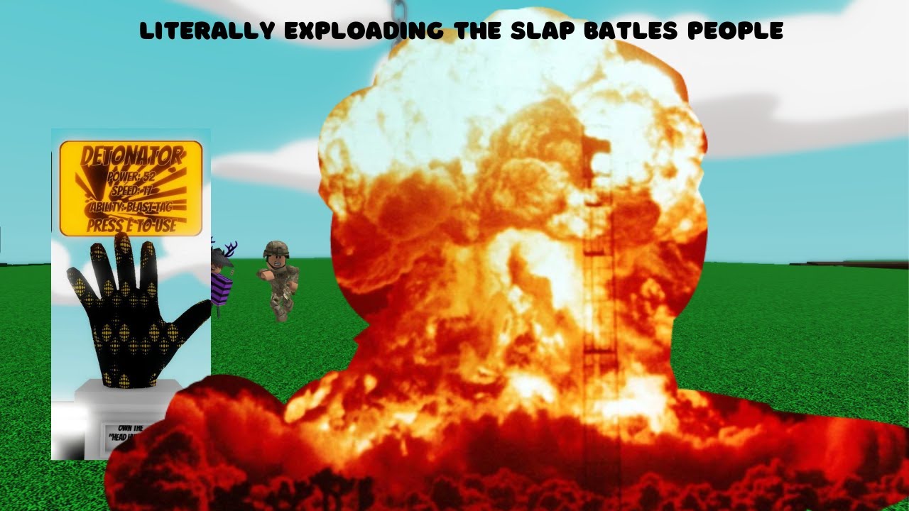 Literally exploding The Slap Battles Map with Detonator💣 - YouTube