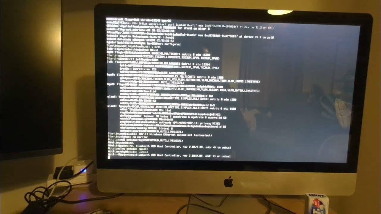 nomadBSD booting on 2012 imac - YouTube