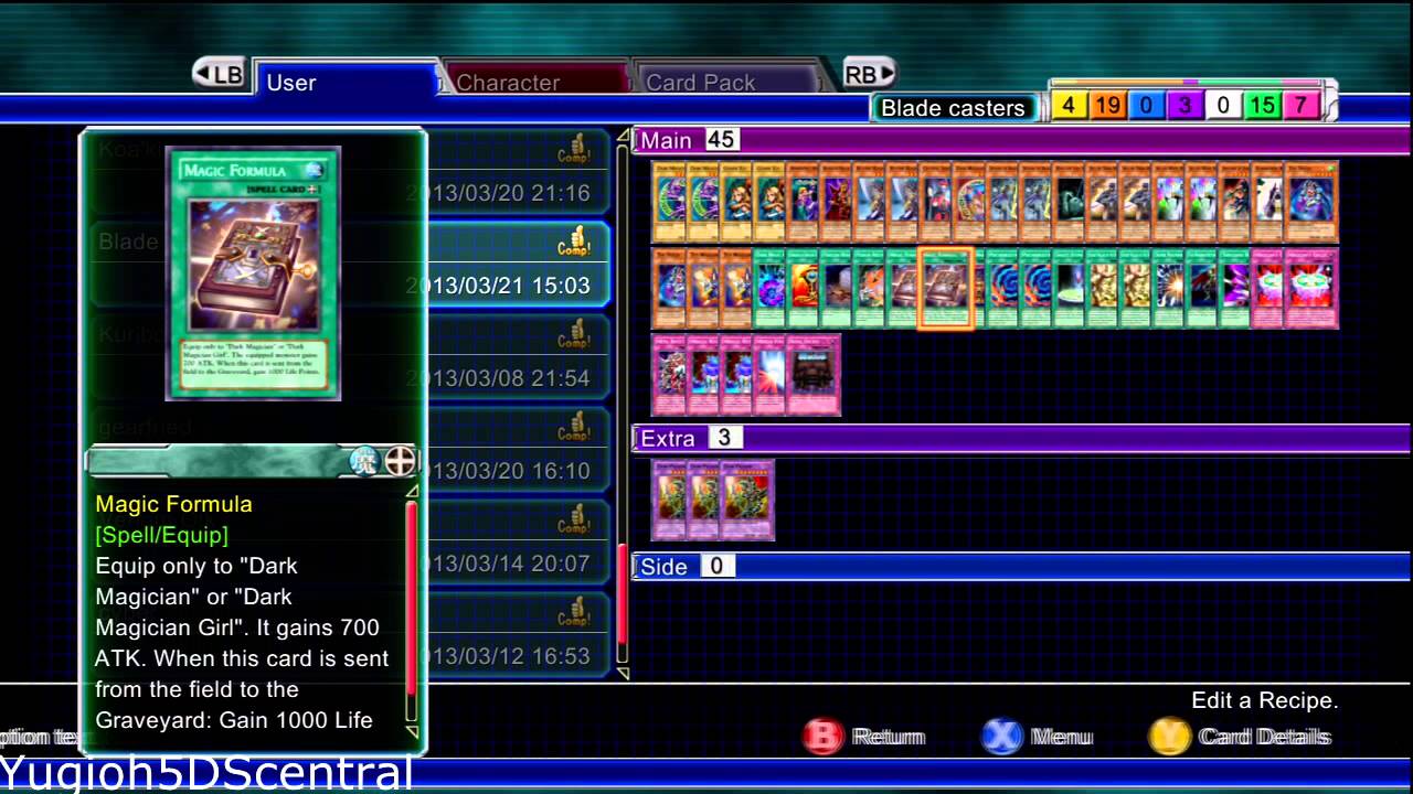 Yugioh 5ds Decade Duels Plus Dark Magician/Paladin Deck Recipe - YouTube