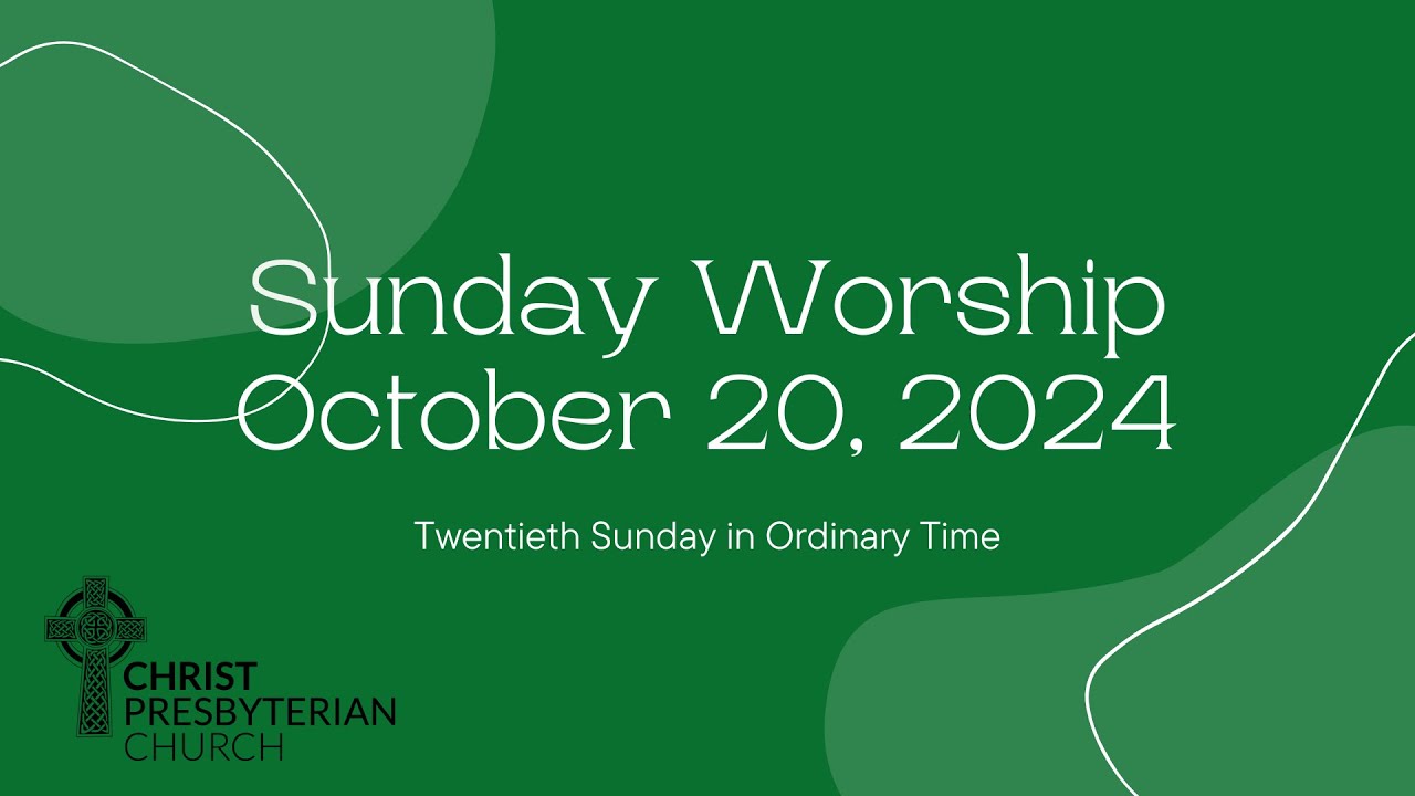 Twentieth Sunday in Ordinary Time • 10/20/24 - YouTube