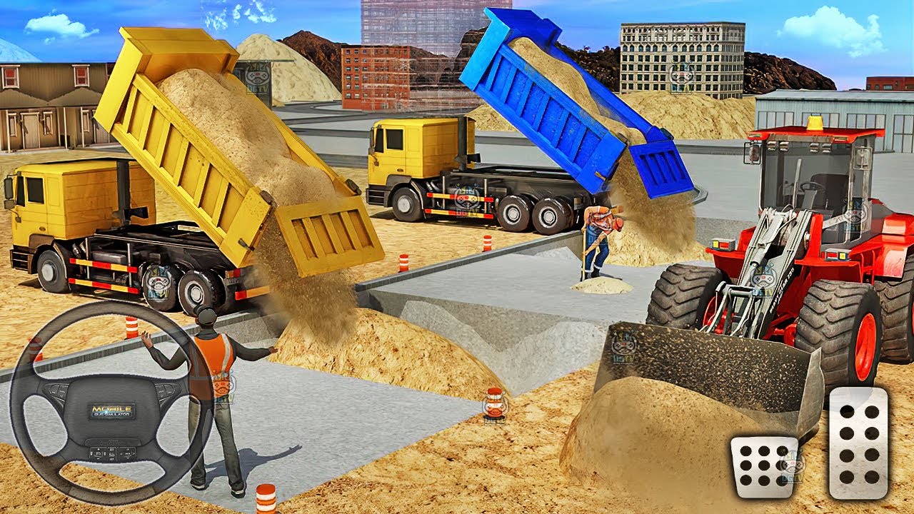 City Construction Simulator 2022 - Excavator Loading Sand Into Dump Truck - Android Gameplay ...