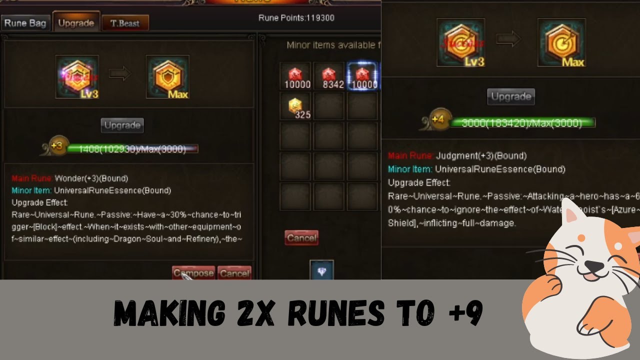 Conquer Online - Maxing out Wonder n Judgment Rune to plus 9..! - YouTube