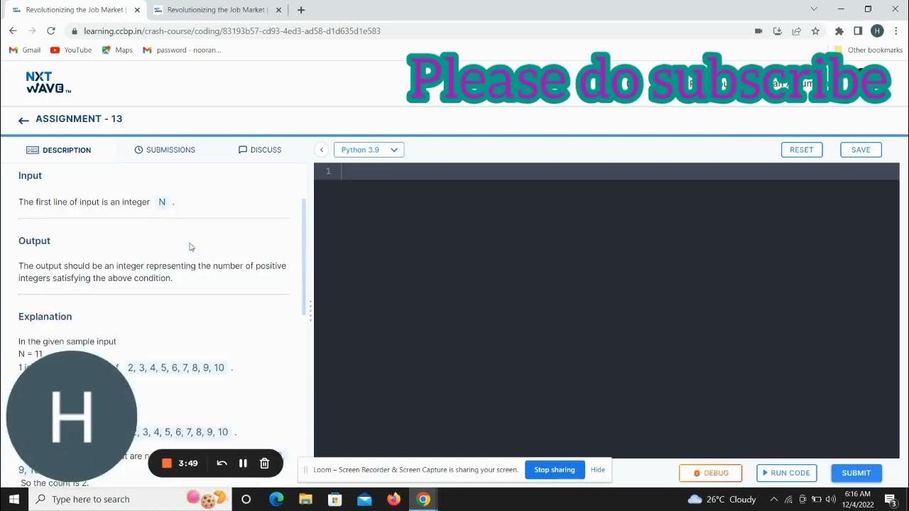 Assignment 13 Indivisible Numbers Nxtwave Viral Codingpractice Youtube