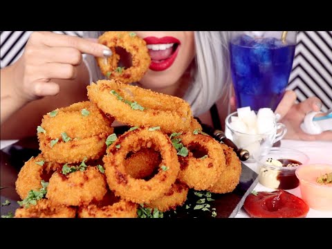 ASMR Eating THE CRUNCHIEST Onion Rings *No Talking* - YouTube
