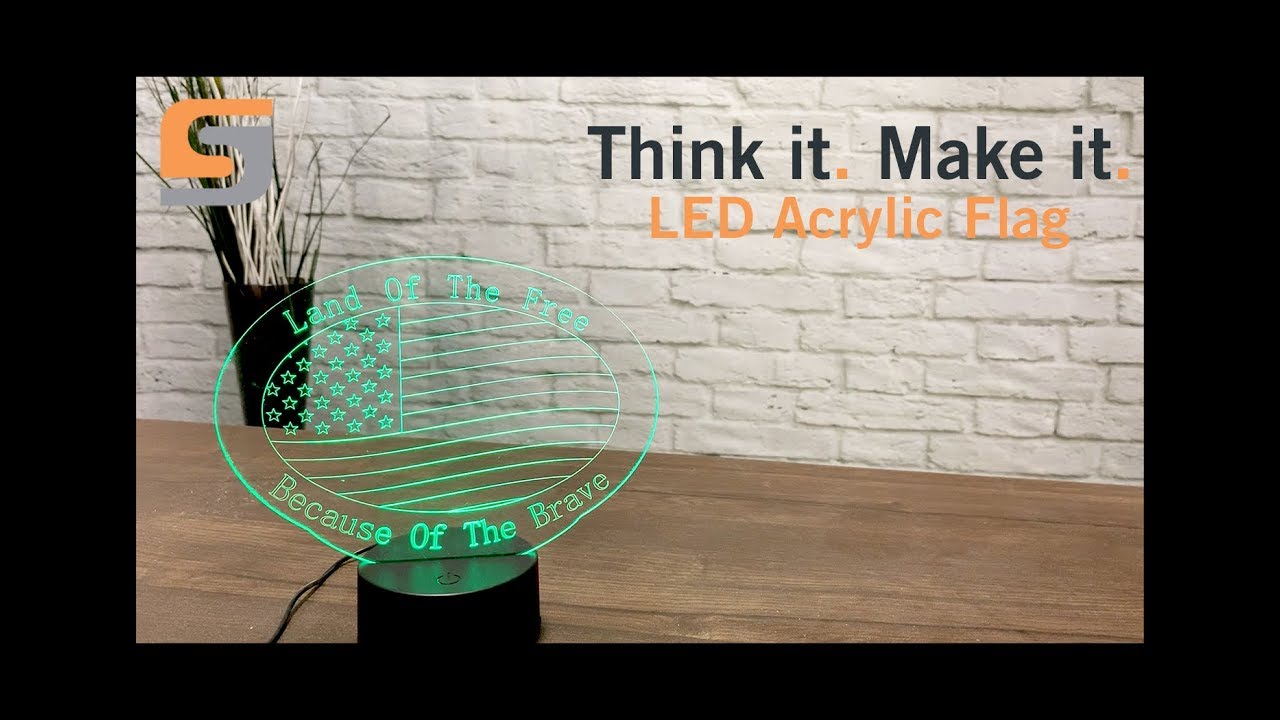 Acrylic LED American Flag - DIY Project - YouTube