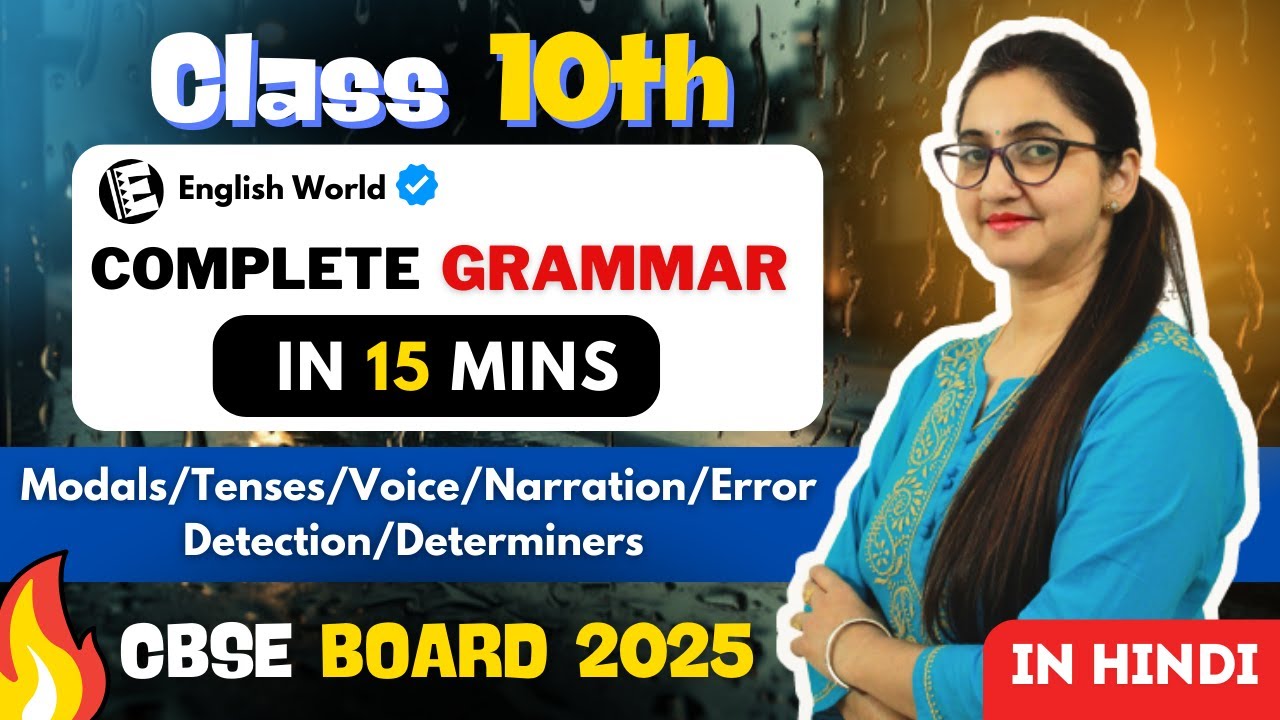 CLASS 10 Full GRAMMAR REVISION | Modals/Tenses/Voice/Narration/Error ...