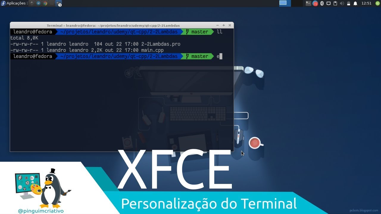 XFCE | Personalizando o Terminal - YouTube