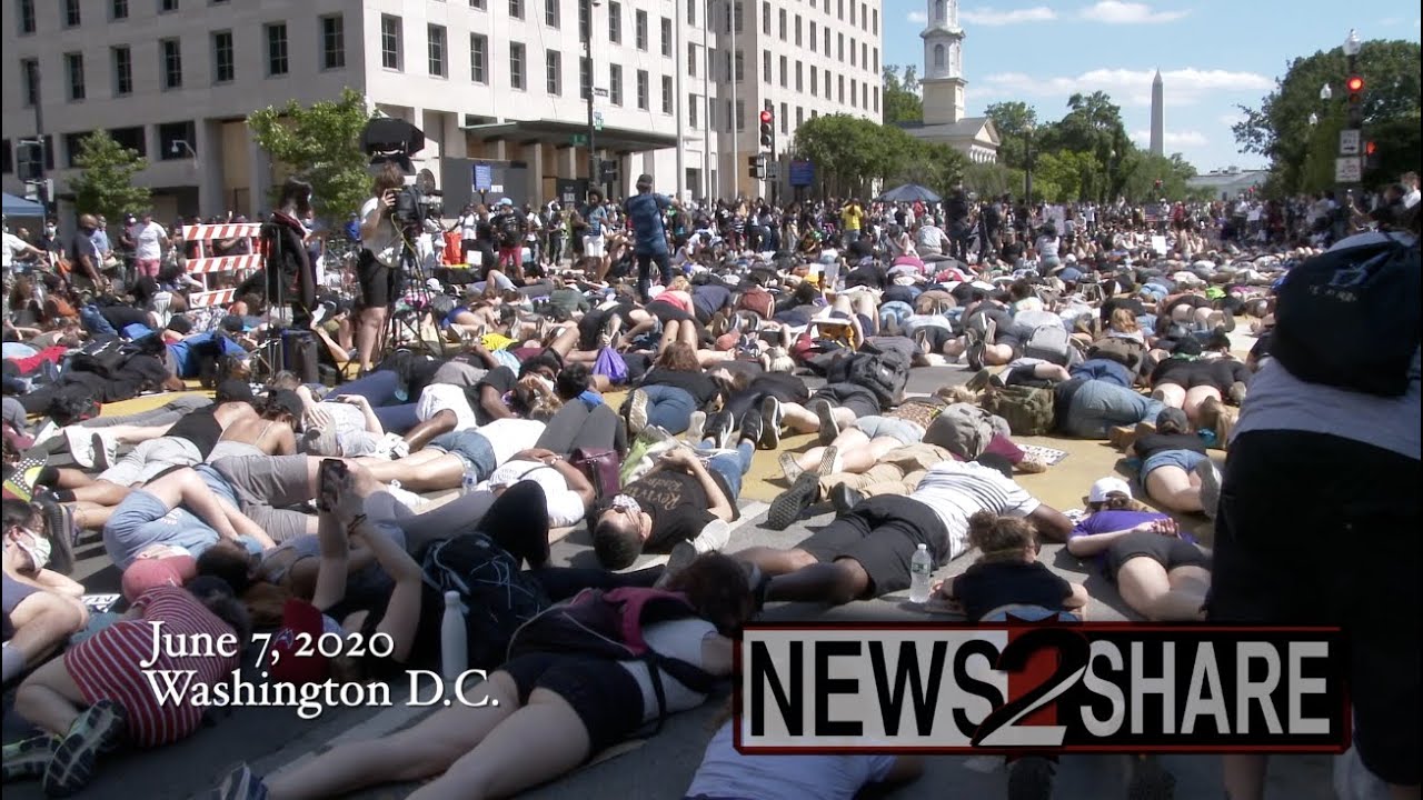 Thousands hold "die-in" during 10th day of D.C. George Floyd protests ...